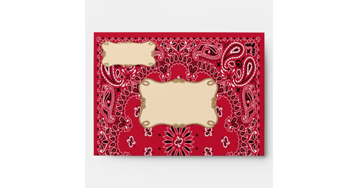 Red Cowboy, Bandana Envelope | Zazzle.com