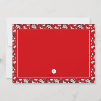 Red Cowboy Bandana Photo Invitation | Zazzle