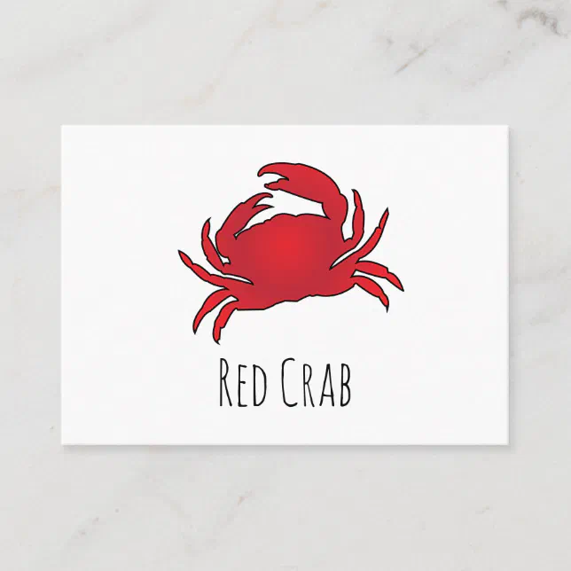 Red Crab Business Card | Zazzle