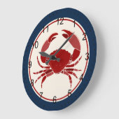 Red Crab Large Clock | Zazzle