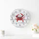 Red Crab Ship Beach Rustic Painting Large Clock | Zazzle