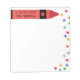 Red Crayon & Stars Colorful Note From Teacher | Zazzle