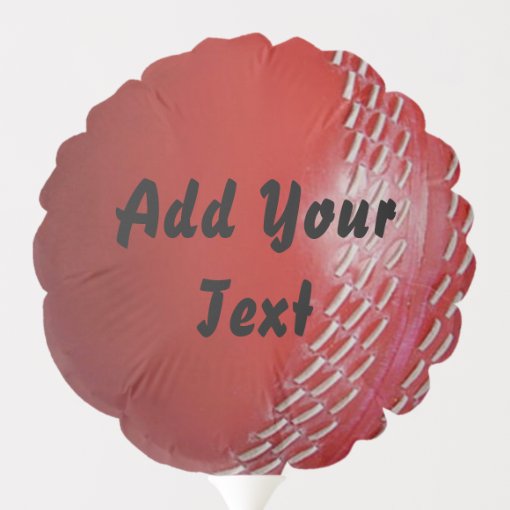 Red Cricket Ball Sports Customize Balloon | Zazzle