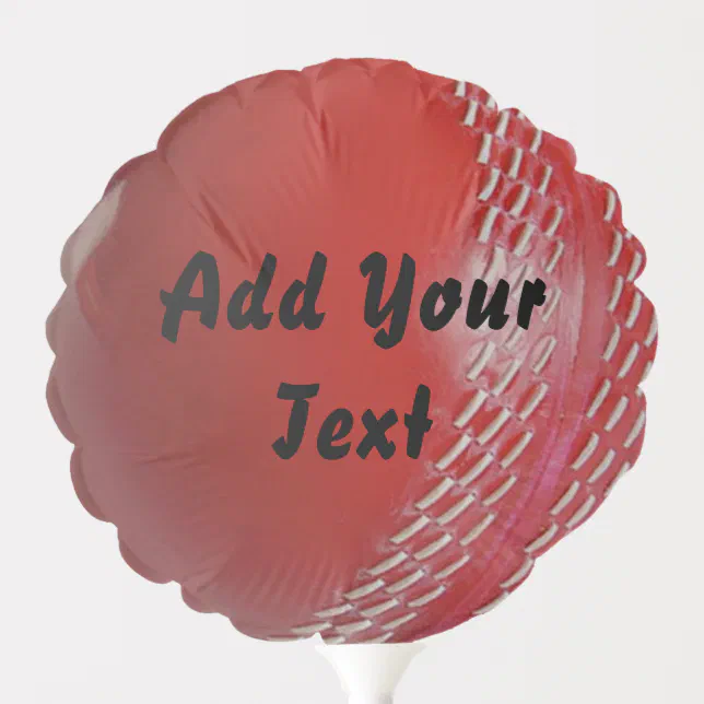 Red Cricket Ball Sports Customize Balloon | Zazzle