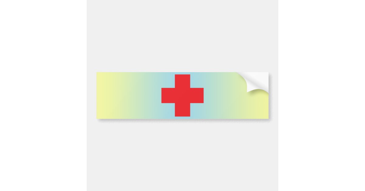 Red Cross Bumper Sticker | Zazzle