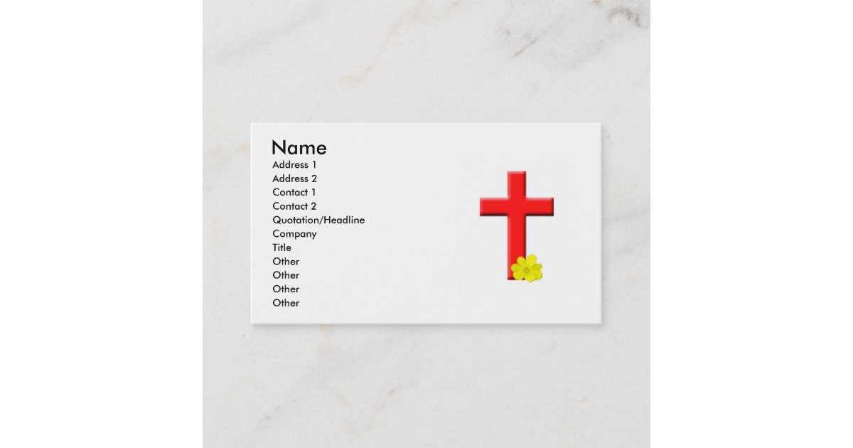 Red Cross Business Card | Zazzle