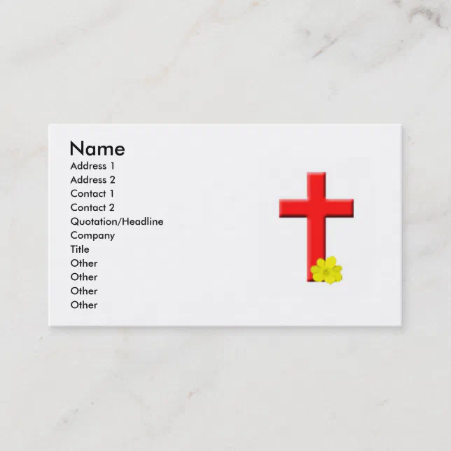 Red Cross Business Card | Zazzle