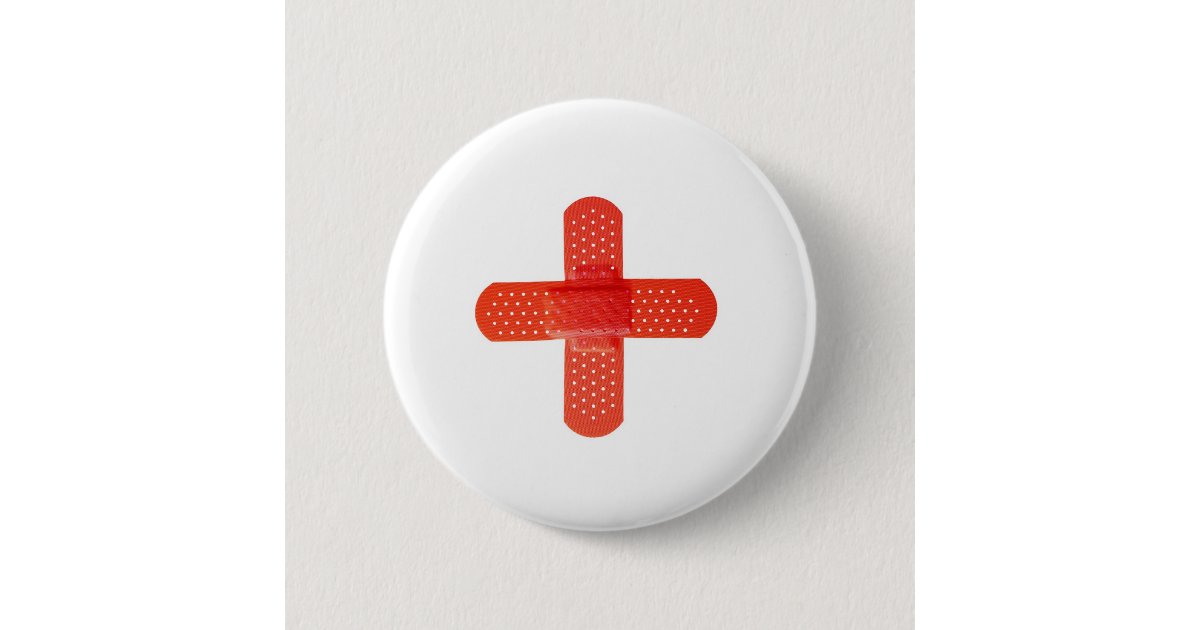 Red cross button | Zazzle