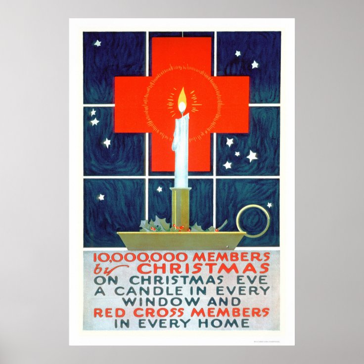Red Cross Christmas Recruiting Poster (US00206) | Zazzle