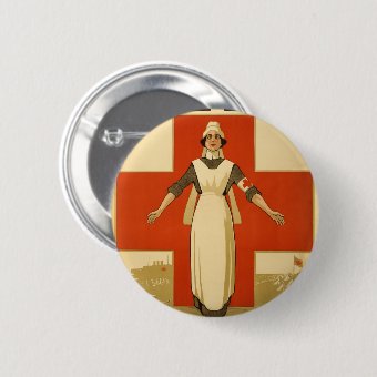 Red Cross Field Nurse Poster Reading HELP Button | Zazzle
