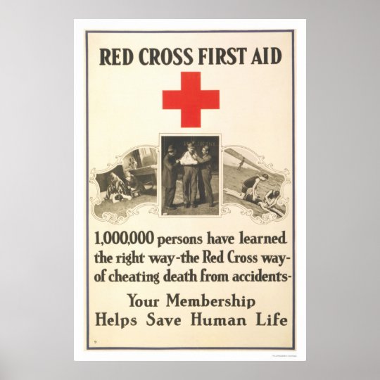 Red Cross First Aid Poster | Zazzle.com
