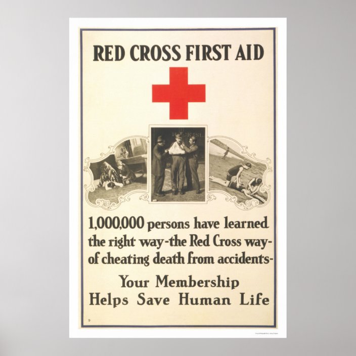 Red Cross First Aid Poster | Zazzle.com