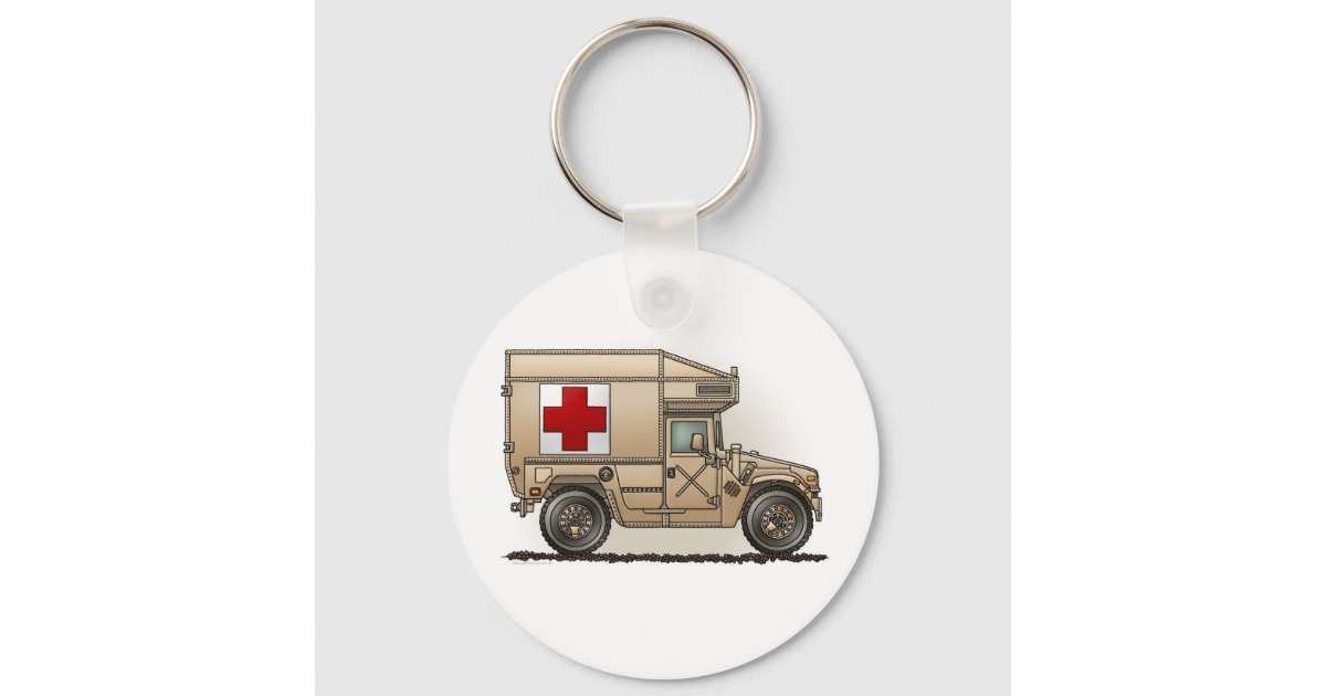 Red Cross Military Ambulance Keychain | Zazzle