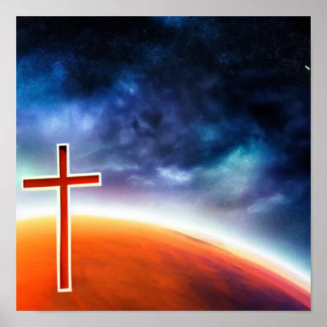 Red Cross over Mars Poster | Zazzle