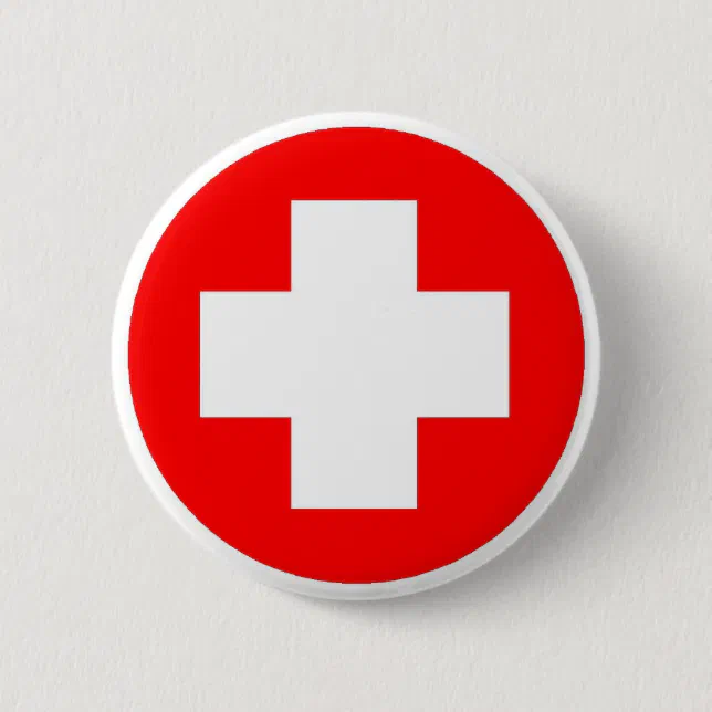 Red Cross Products & Designs! Button | Zazzle