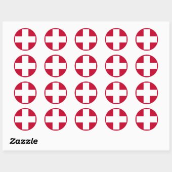 Red Cross Products & Designs! Classic Round Sticker | Zazzle