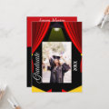 Red Curtain Black & Yellow Photo Graduation Grad Invitation | Zazzle