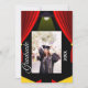 Red Curtain Black & Yellow Photo Graduation Grad Invitation | Zazzle