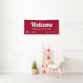 Red Custom Company Logo Welcome Banner | Zazzle