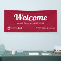 Red Custom Company Logo Welcome Banner | Zazzle
