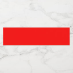 Red Custom Water Bottle Label | Zazzle