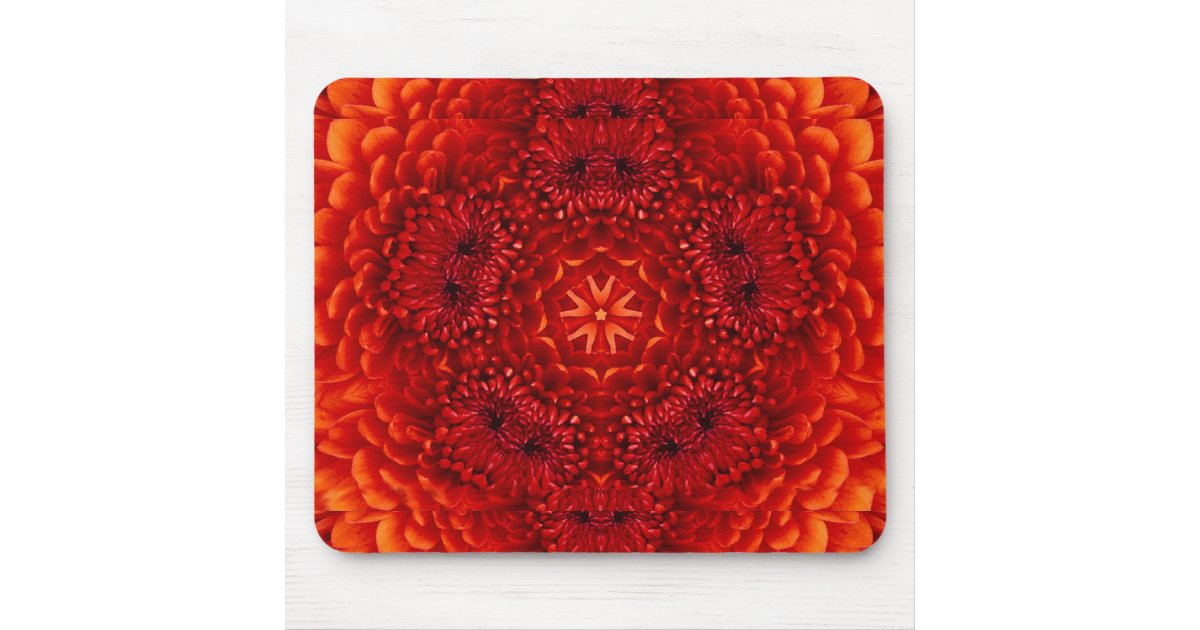 RED DAHLIA MOUSE PAD | Zazzle