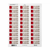 Red Daisy Rustic Barn Wood Address Labels | Zazzle