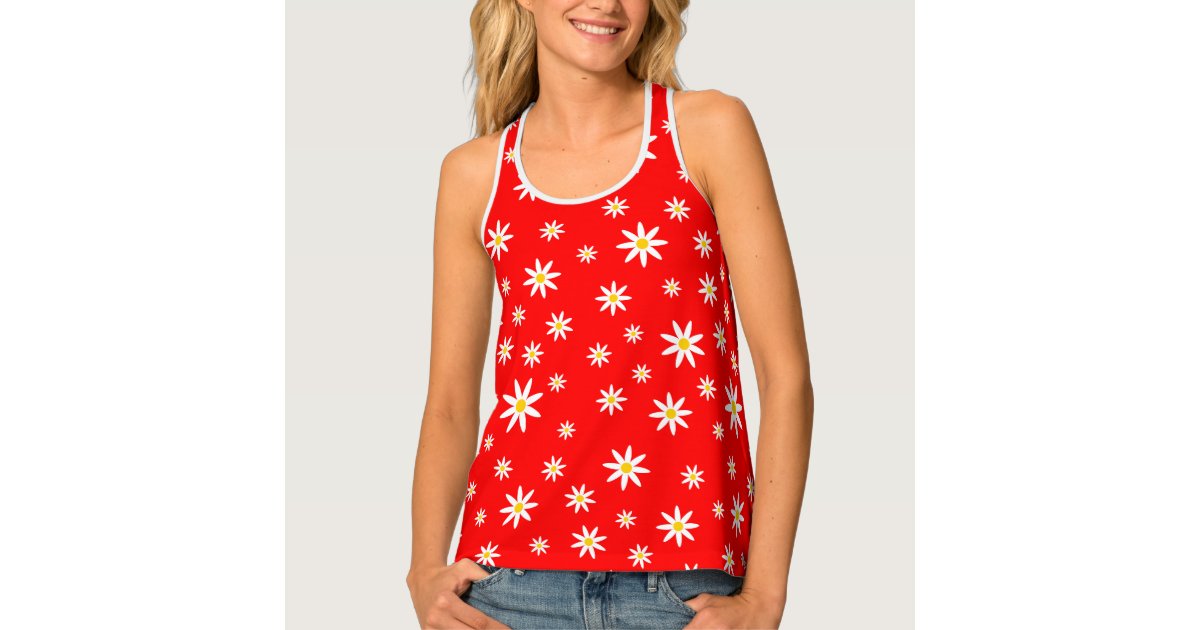 Red Daisy Tank Top | Zazzle