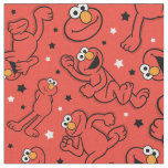 Colorful Elmo Grid Pattern Fabric | Zazzle.com