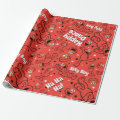 Red Dancing Elmo Pattern Wrapping Paper | Zazzle