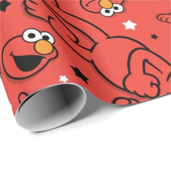 Red Dancing Elmo Pattern Wrapping Paper | Zazzle