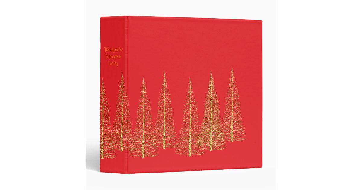 Red December Christmas Scrapbook Album Binder | Zazzle