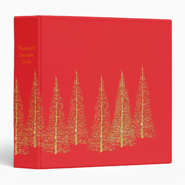 Red December Christmas Scrapbook Album Binder | Zazzle
