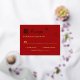 Red destination wedding double happiness rsvp foil invitation postcard ...