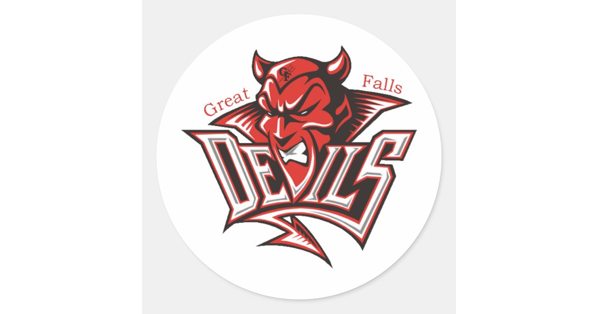 Red Devil Classic Round Sticker | Zazzle
