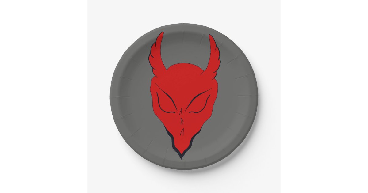 RED DEVIL PAPER PARTY PLATE | Zazzle