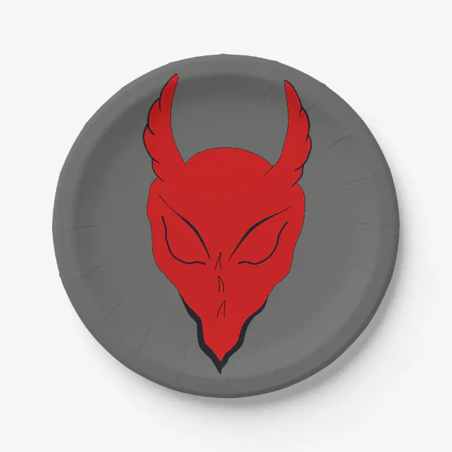 RED DEVIL PAPER PARTY PLATE | Zazzle