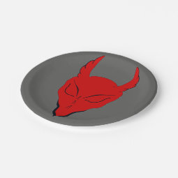 RED DEVIL PAPER PARTY PLATE | Zazzle