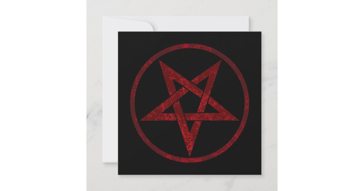 Red Devil Pentagram Card | Zazzle
