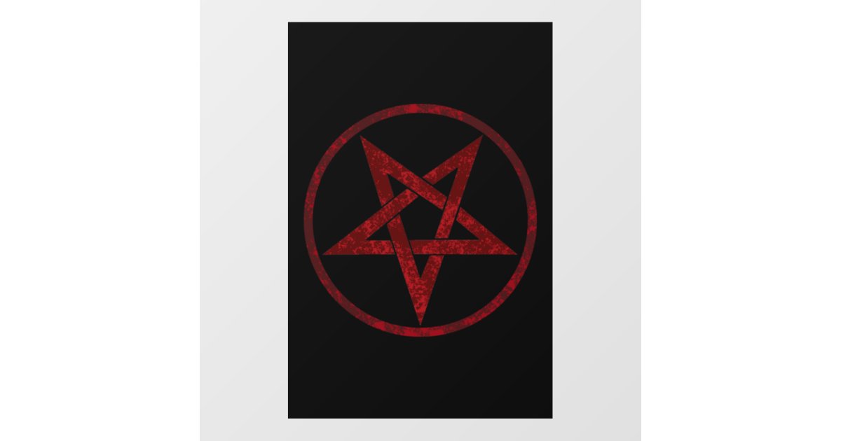 Red Devil Pentagram Floor Decals | Zazzle