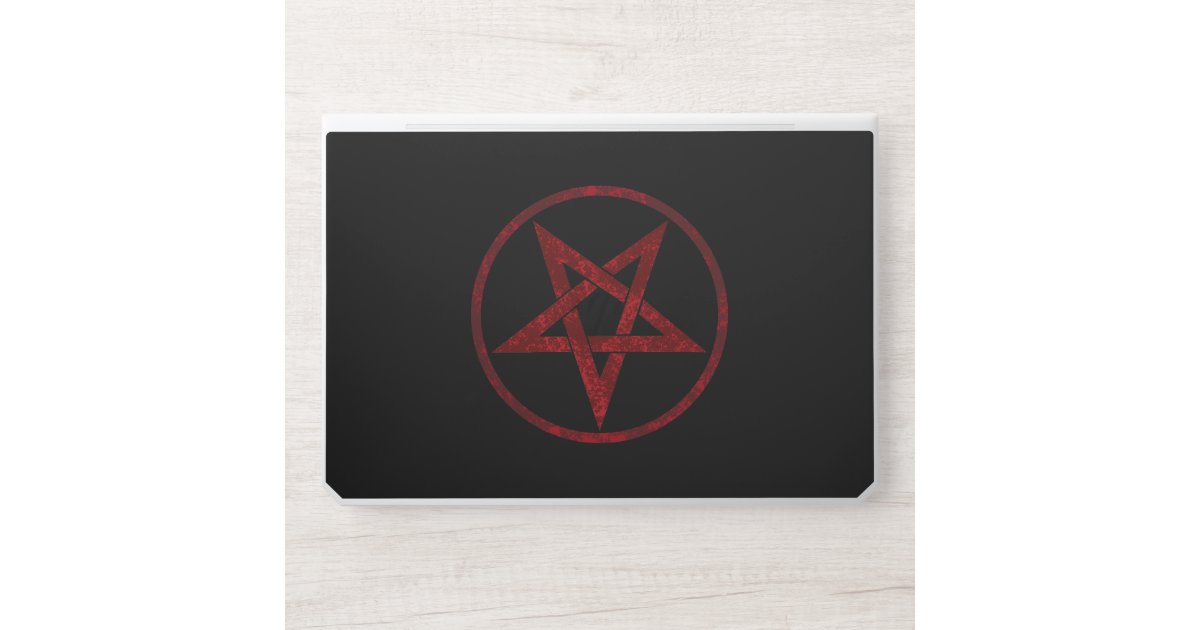 Red Devil Pentagram HP Laptop Skin | Zazzle