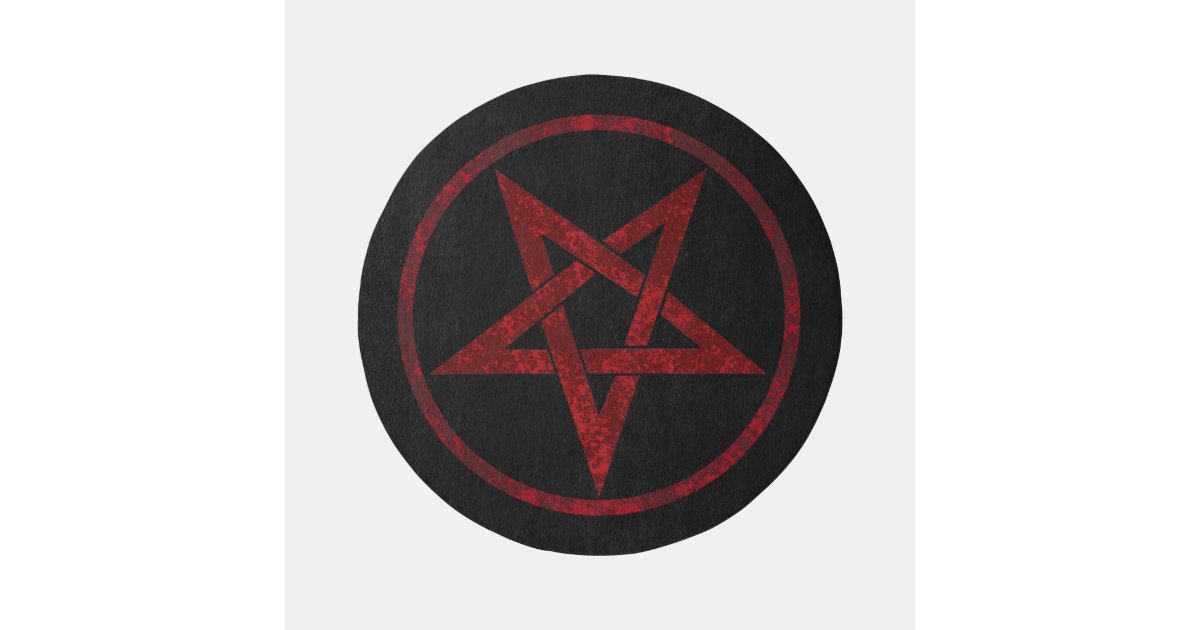 Red Devil Pentagram Rug | Zazzle