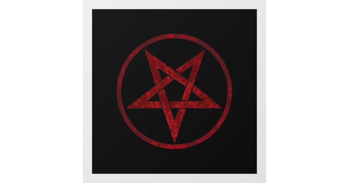 Red Devil Pentagram Window Cling | Zazzle