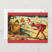 Red Devil Vintage Postcard | Zazzle