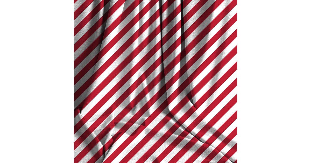 Red Diagonal Stripes Pattern Fabric | Zazzle