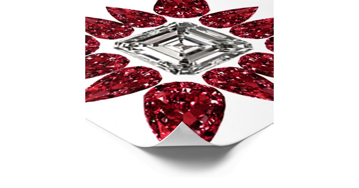 Red Diamond Art Poster | Zazzle