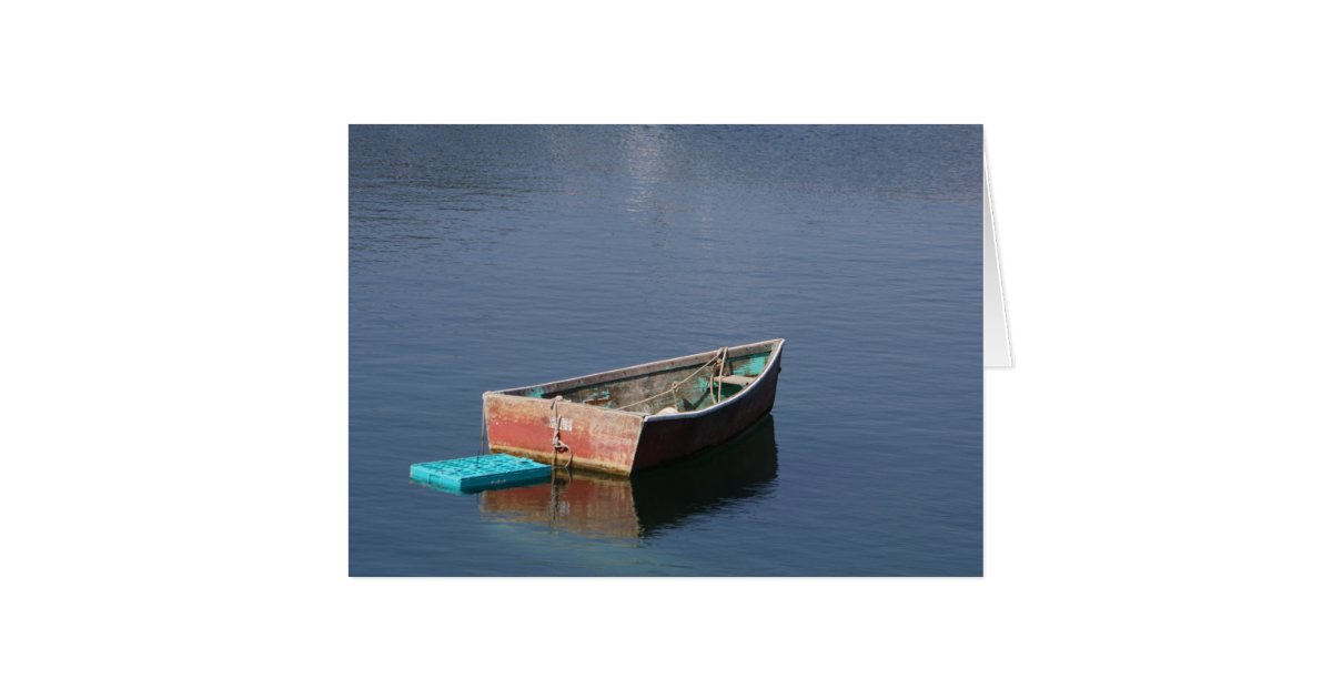 Red Dinghy Boat Father's Day Card | Zazzle