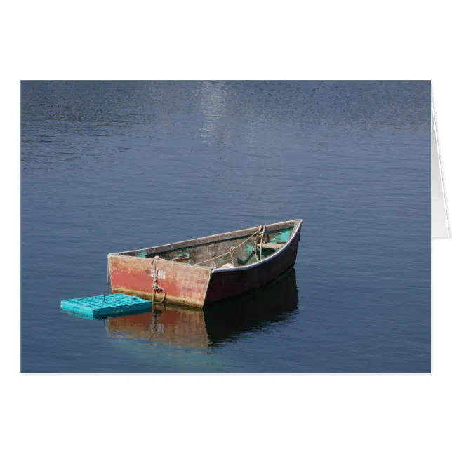 Red Dinghy Boat Father's Day Card | Zazzle