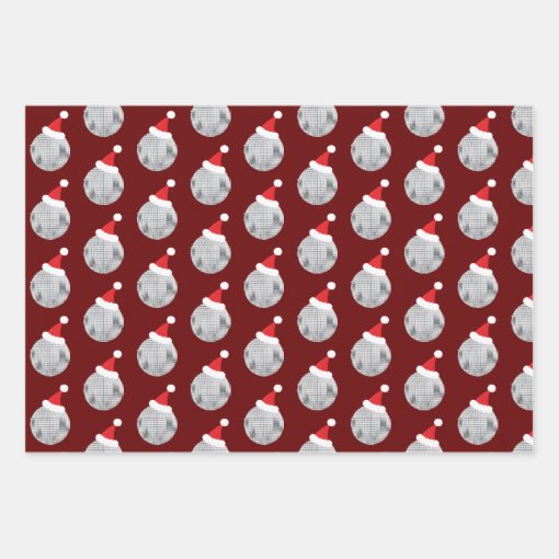 Red Disco Ball Christmas Wrapping Paper Sheets | Zazzle