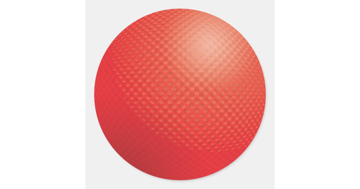 Red Dodgeball Classic Round Sticker | Zazzle